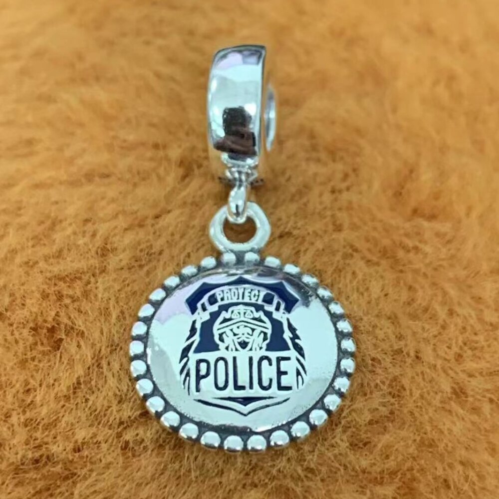 Pandora Police Badge Exclusive Charm Dangle Pendant (… - Gem